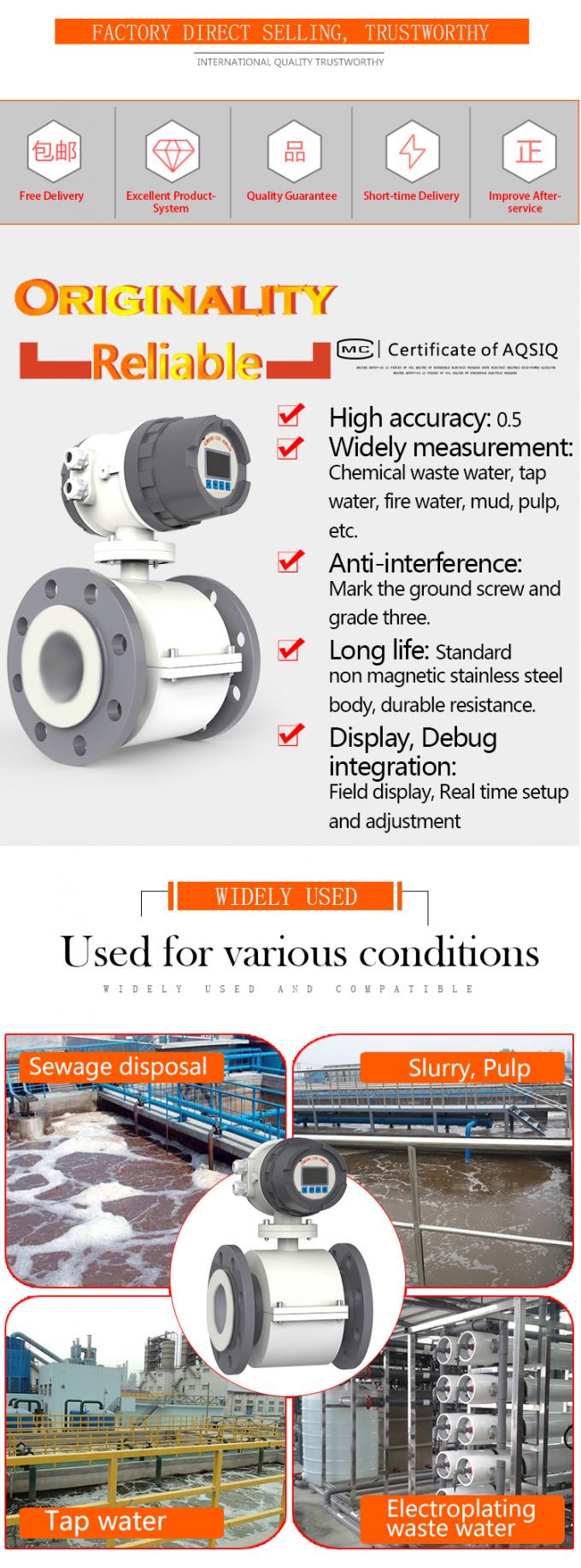 Integrated Electromagnetic Flow Meter